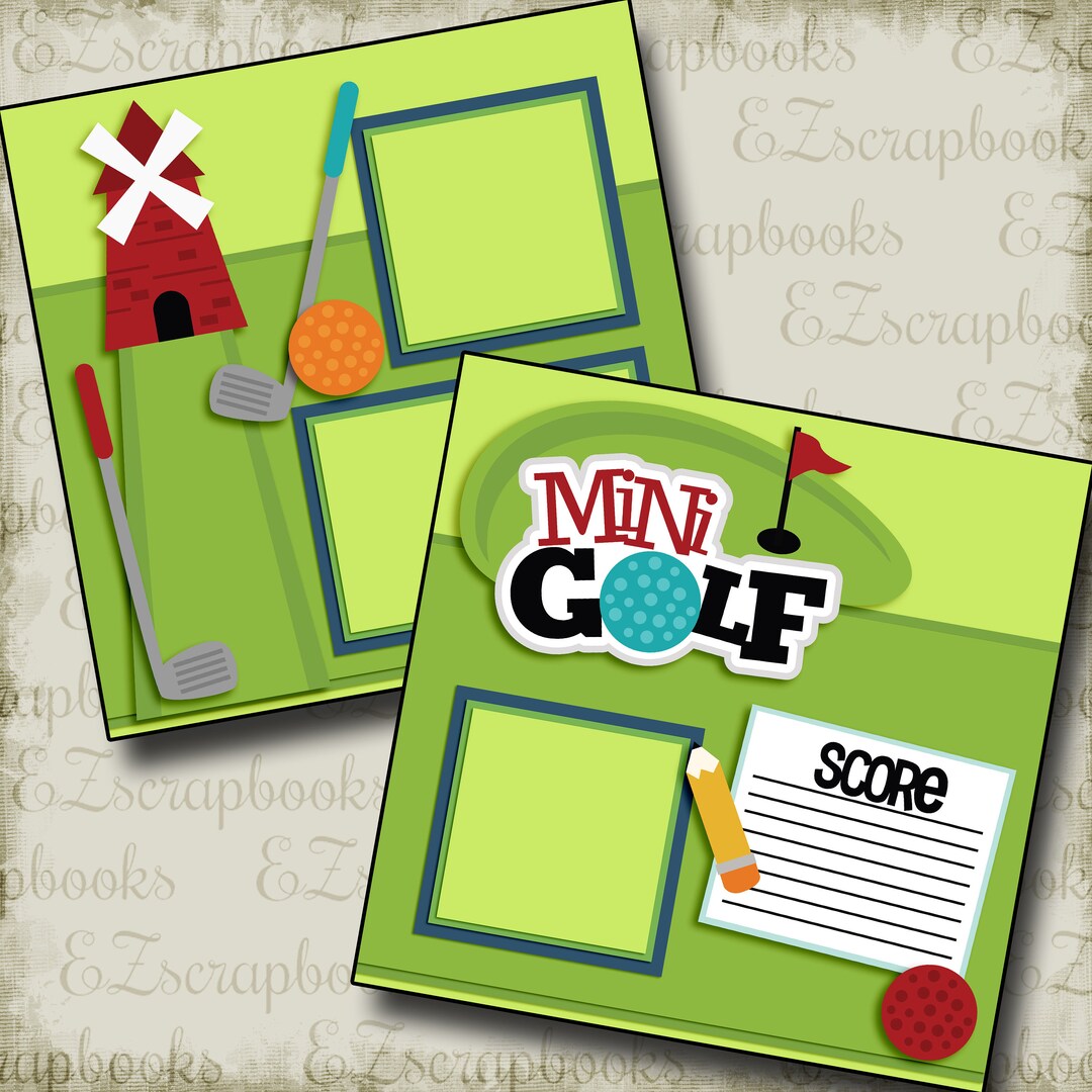 Mini Golf 2 Premade Scrapbook Pages EZ Layout 2562 - Etsy