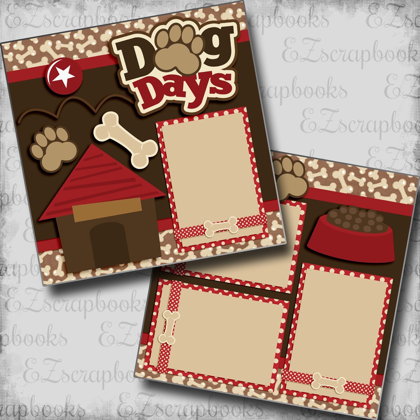 Dog Days Dog 2 Premade Scrapbook Pages EZ Layout 5510 - Etsy