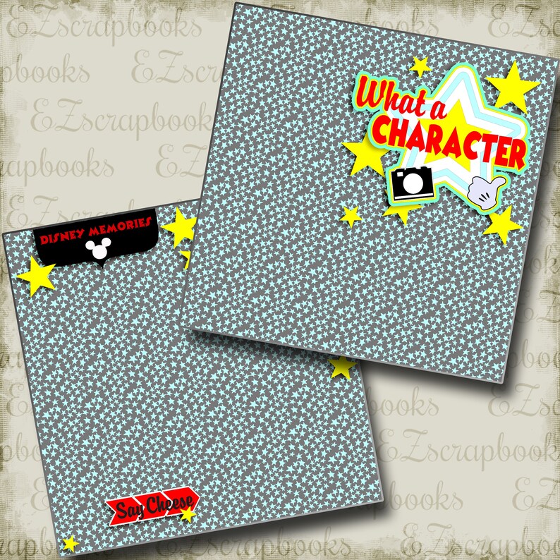 What a Character NPM 2 Premade Scrapbook Pages EZ Layout | Etsy