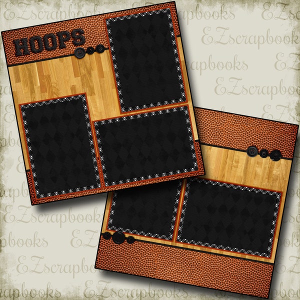 Basketball Scrapbook Layout - Etsy