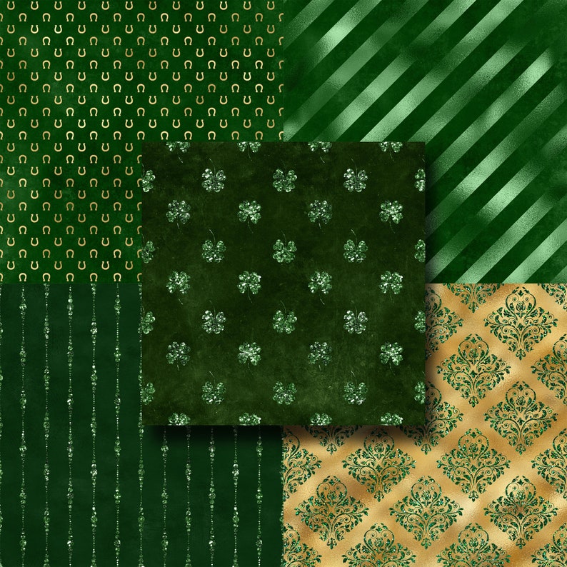 St Pat's Glitter - 12X12 Paper Pack - 8345 - Etsy