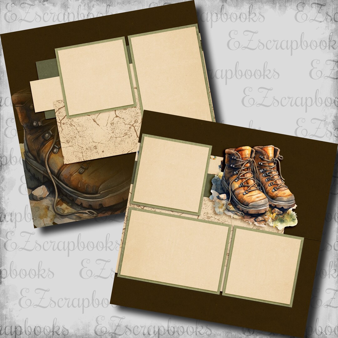 Hiking Trail 2 Premade Scrapbook Pages EZ Layout 24-314 - Etsy