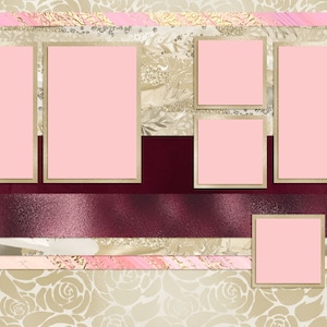 Glittered Valentine Balloons - 2 Premade Scrapbook Pages - EZ Layout ...