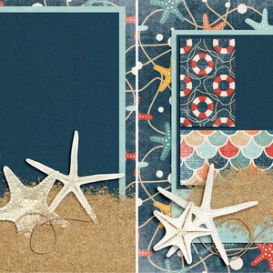 Starfish NPM - 2 Premade Scrapbook Pages - EZ Layout 4489 - Etsy