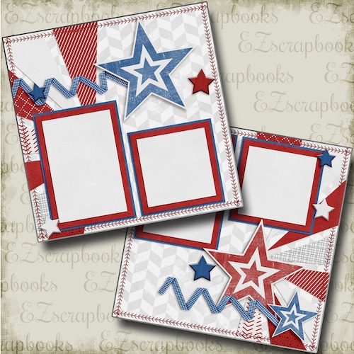 NOW SHOWING 2 Premade Scrapbook Pages EZ Layout 2505 - Etsy