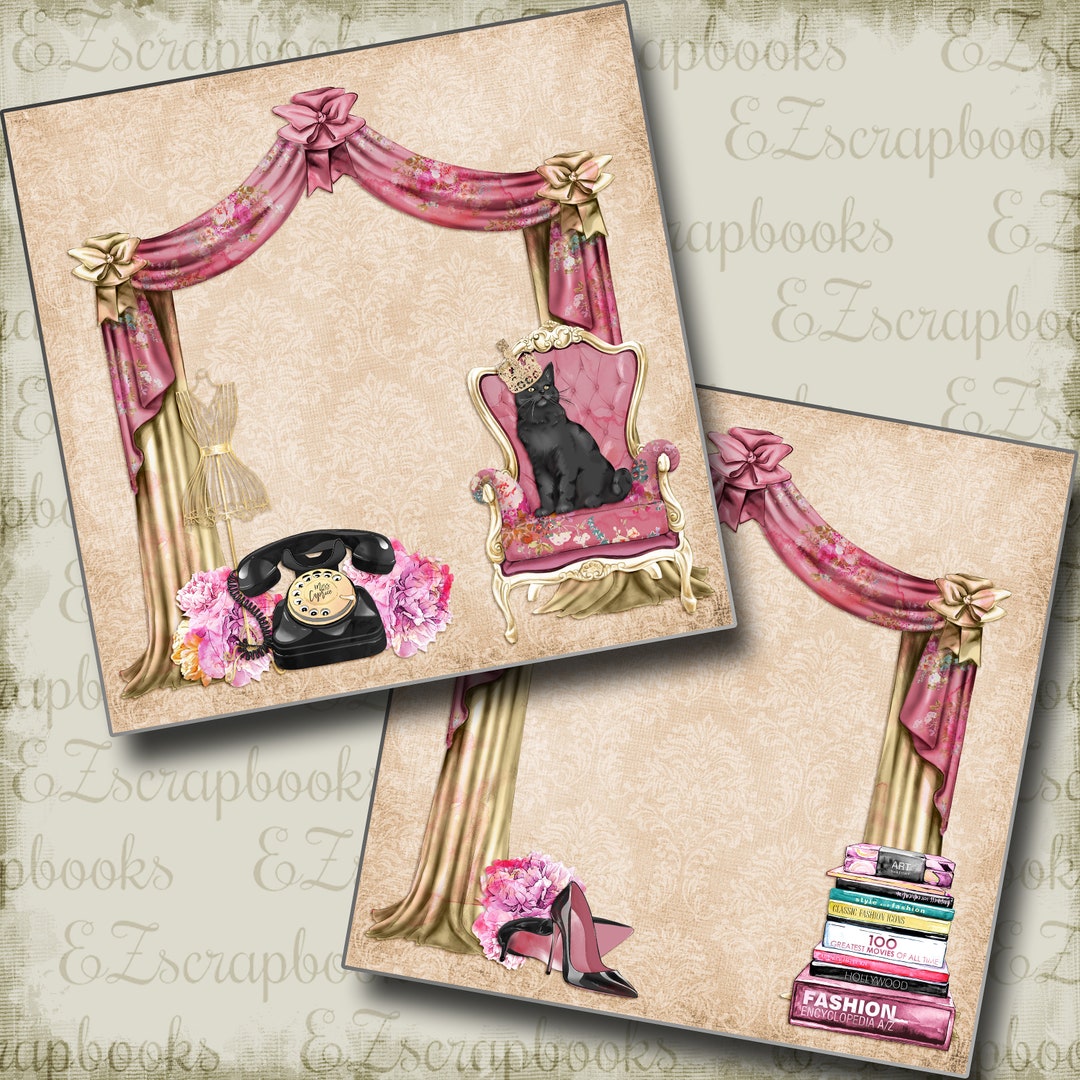 So Fancy NPM - 2 Premade Scrapbook Pages - EZ Layout 5033 - Etsy