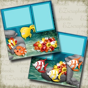 Under the Sea - 2 Premade Scrapbook Pages - EZ Layout 3962 - Etsy