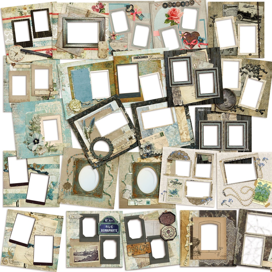 Heritage Ancestry Collection 3 - Digital Scrapbook Quick Page Bundle ...