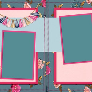 HAPPY BIRTHDAY - 2 Premade Scrapbook Pages - EZ Layout 5666 - Etsy