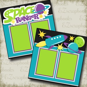 Space Ranger - 2 Premade Scrapbook Pages - EZ Layout 2578 - Etsy