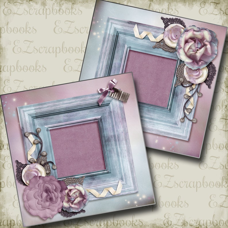 Sweet Violet 2 Premade Scrapbook Pages EZ Layout 3878 | Etsy