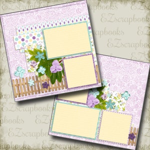 In the Garden - 2 Premade Scrapbook Pages - EZ Layout 2107 - Etsy