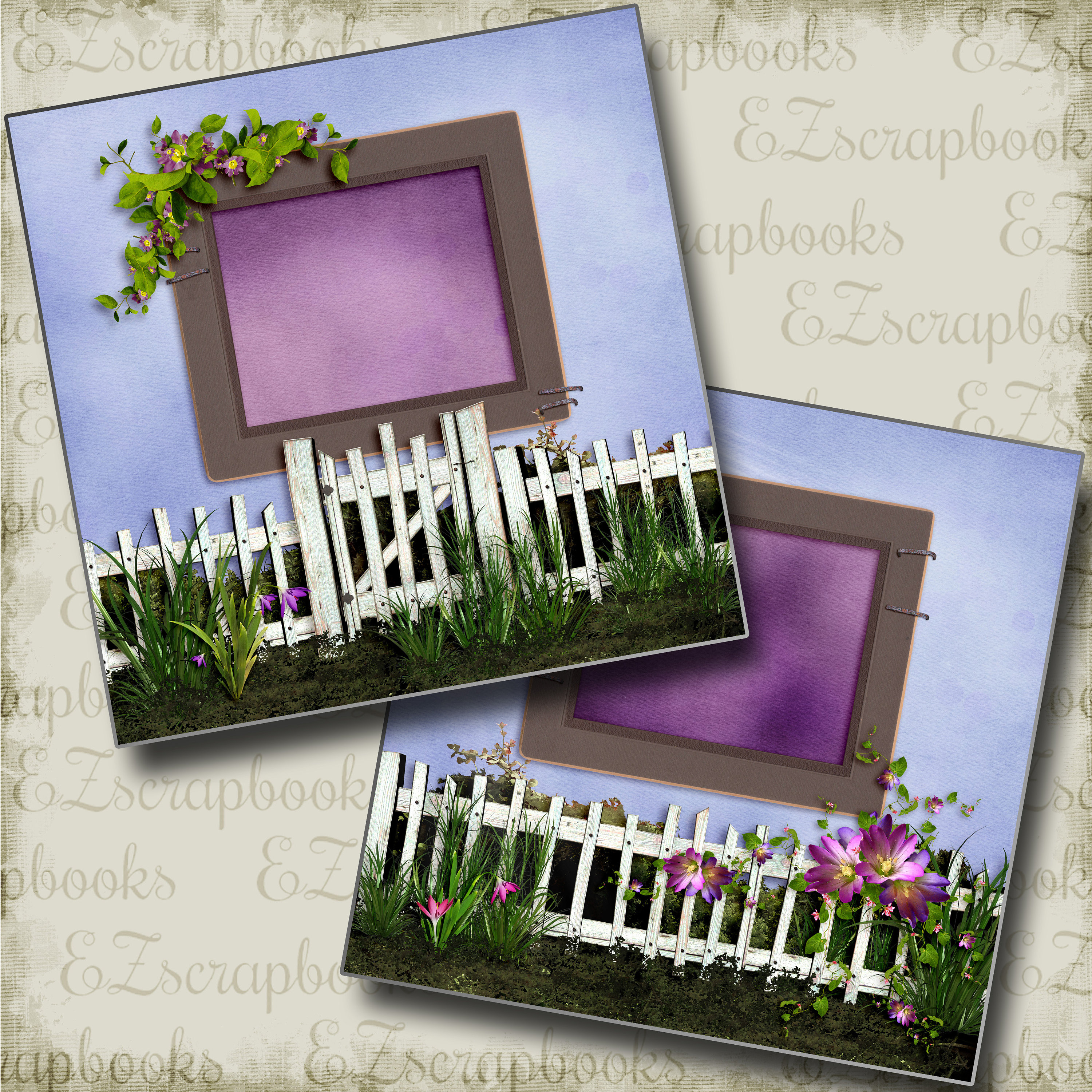 Garden Gate 2 Premade Scrapbook Pages EZ Layout 4538 - Etsy