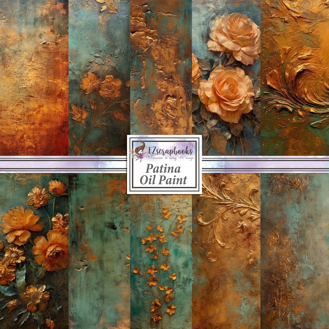 Patina Oil Paint - 12X12 Paper Pack - 8442 - Etsy