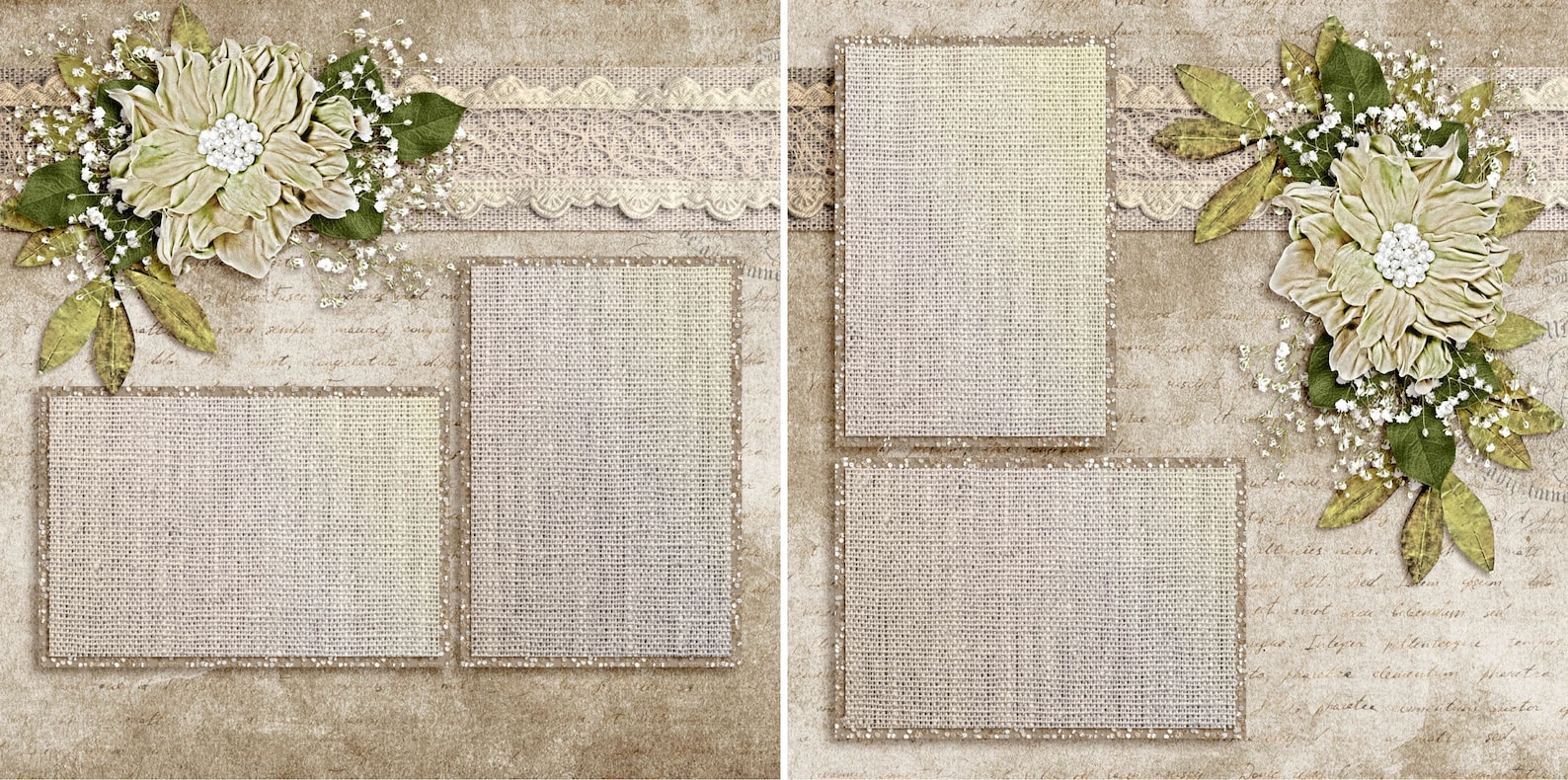 Love Letters 2 - 2 Premade Scrapbook Pages - EZ Layout 3722 - Etsy