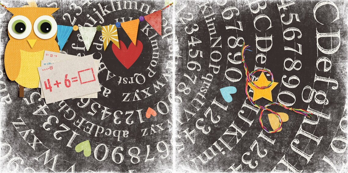 Math Owl NPM 2 Premade Scrapbook Pages EZ Layout 4311 | Etsy