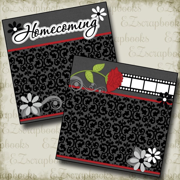 Homecoming Scrapbook Pages - Etsy