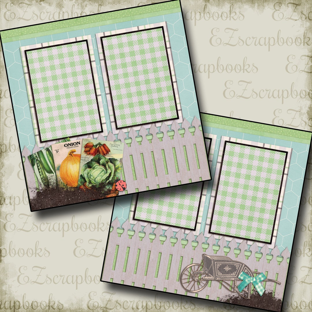PLANT the SEEDS - Gardening - 2 Premade Scrapbook Pages - EZ Layout ...