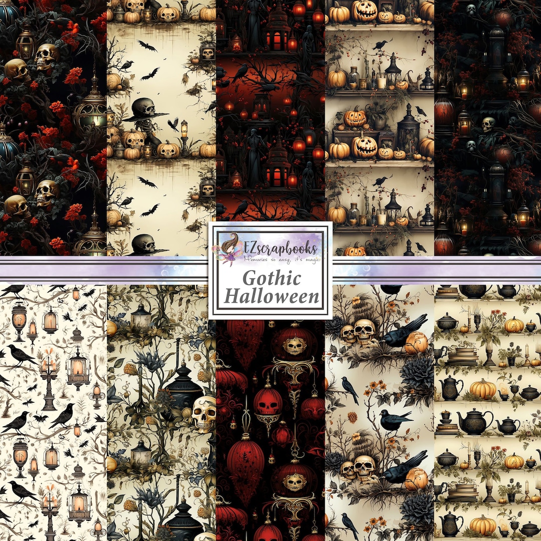 Gothic Halloween - 12X12 Paper Pack - 8556 - Etsy