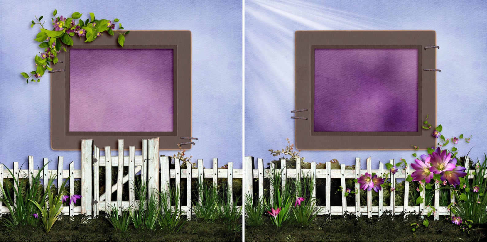 Garden Gate 2 Premade Scrapbook Pages EZ Layout 4538 - Etsy