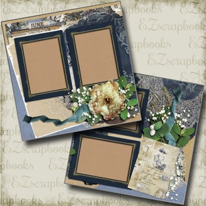 June - 2 Premade Scrapbook Pages - EZ Layout 4832 - Etsy