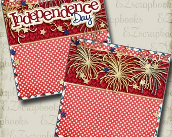 Independence Day 2 Premade Scrapbook Pages EZ Layout 4156 | Etsy