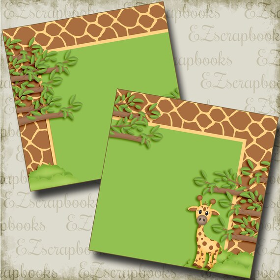 Baby Giraffe NPM 2 Premade Scrapbook Pages EZ Layout 3805 - Etsy