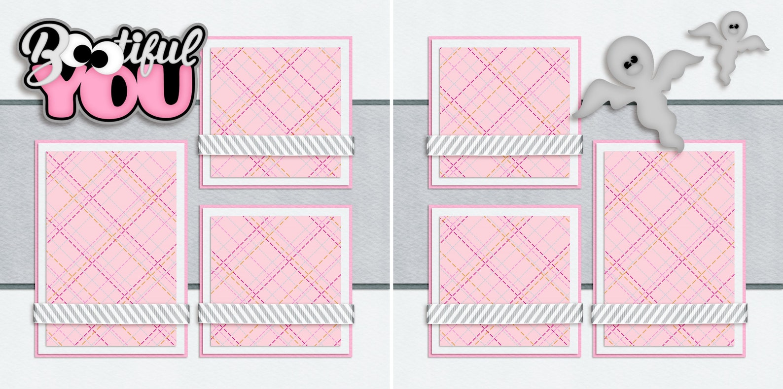 Bootiful You 2 Premade Scrapbook Pages EZ Layout 3442 | Etsy