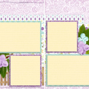 In the Garden - 2 Premade Scrapbook Pages - EZ Layout 2107 - Etsy
