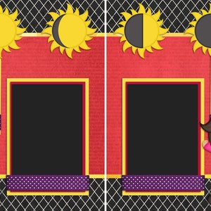 SOLAR ECLIPSE - 2 Premade Scrapbook Pages - EZ Layout 493 - Etsy