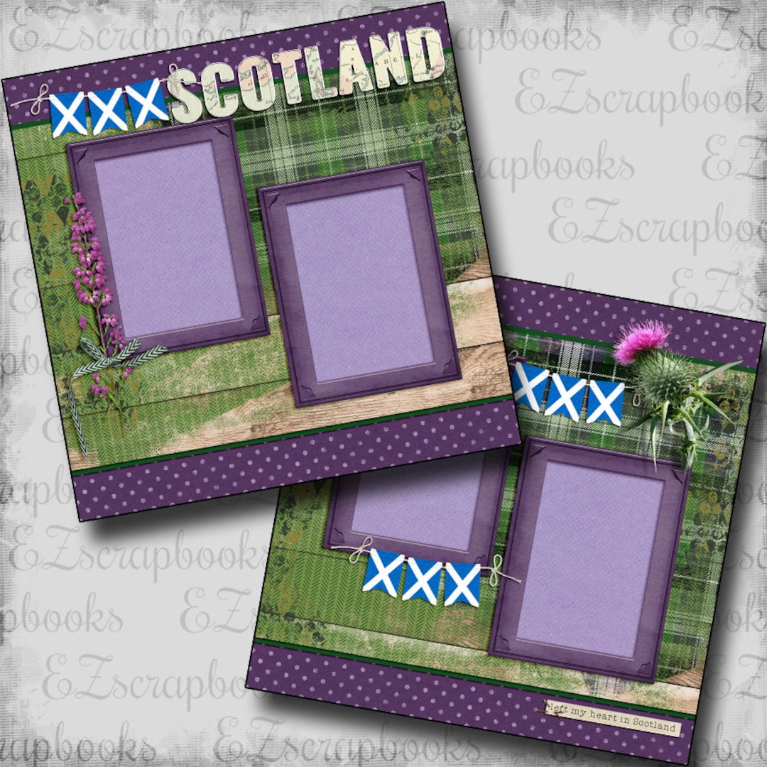 Scotland 2 Premade Scrapbook Pages EZ Layout 6246 - Etsy