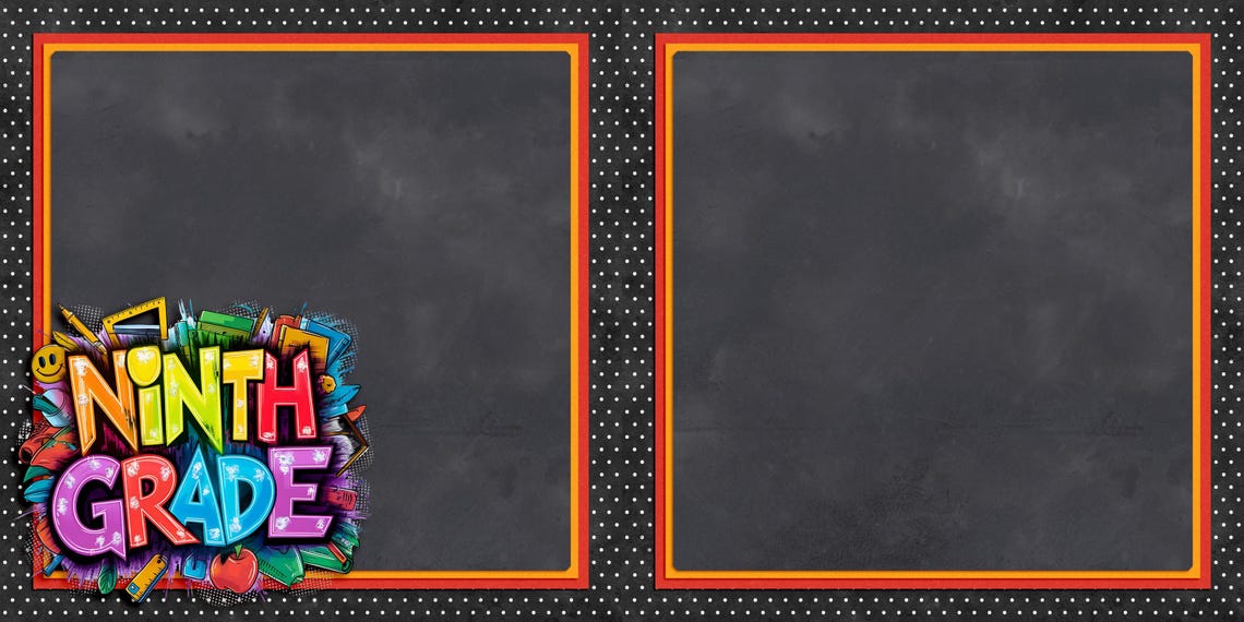 Ninth Grade Boy NPM - 2 Premade Scrapbook Pages - EZ Layout 25-727 - Etsy