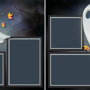 Ghosts - 2 Premade Scrapbook Pages - EZ Layout 4118 - Etsy