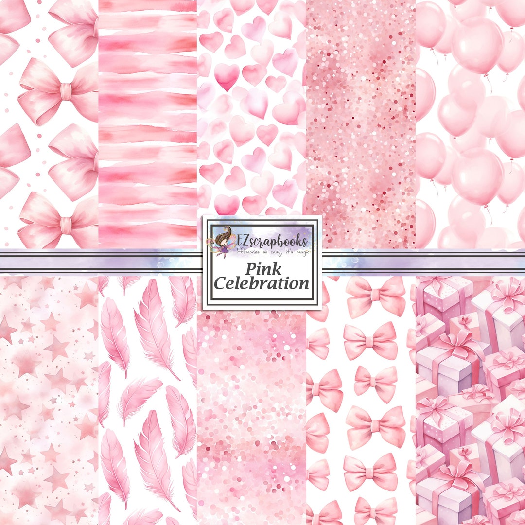 Mother's Day - Pink Celebration - 12X12 Paper Pack - 8872 - Etsy