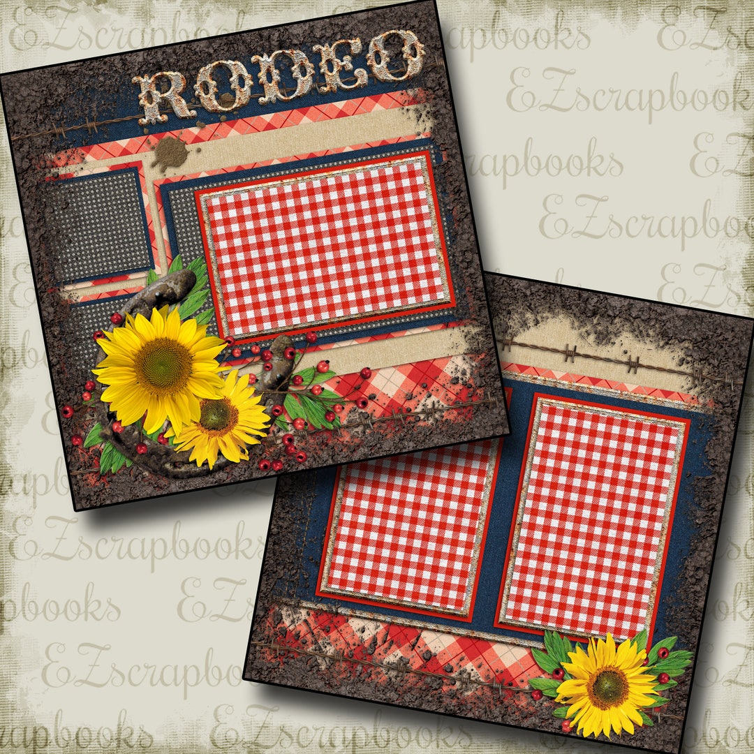 RODEO COWGIRL Western 2 Premade Scrapbook Pages EZ Layout 409 - Etsy