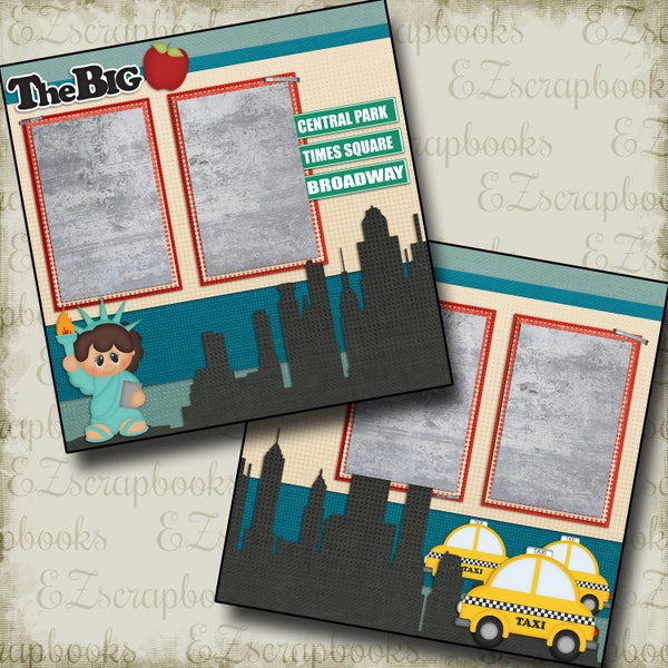 Scrapbook Layout Kits - Etsy