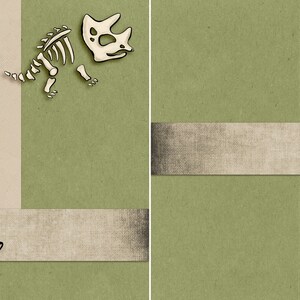 Dino Dig Background Pages Digital Scrapbook Page Bundle INSTANT ...