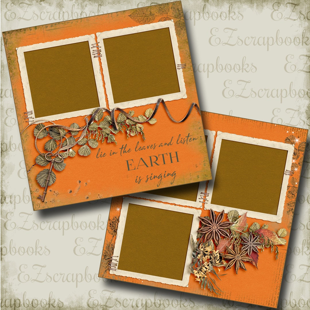 Earth is Singing 2 Premade Scrapbook Pages EZ Layout 3600 - Etsy