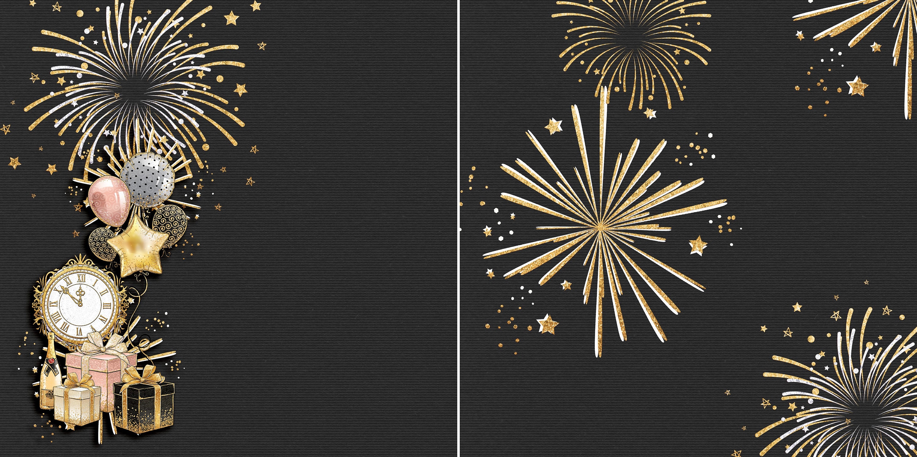 New Year's Fireworks NPM - 2 Premade Scrapbook Pages - EZ Layout 5221 ...