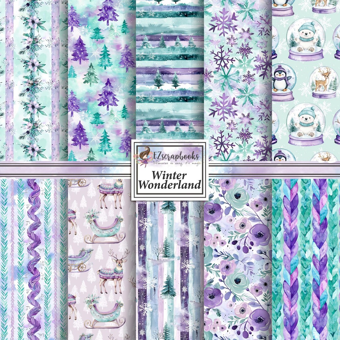 Winter Wonderland - 12X12 Scrapbook Paper Pack - 25-8340 - Etsy