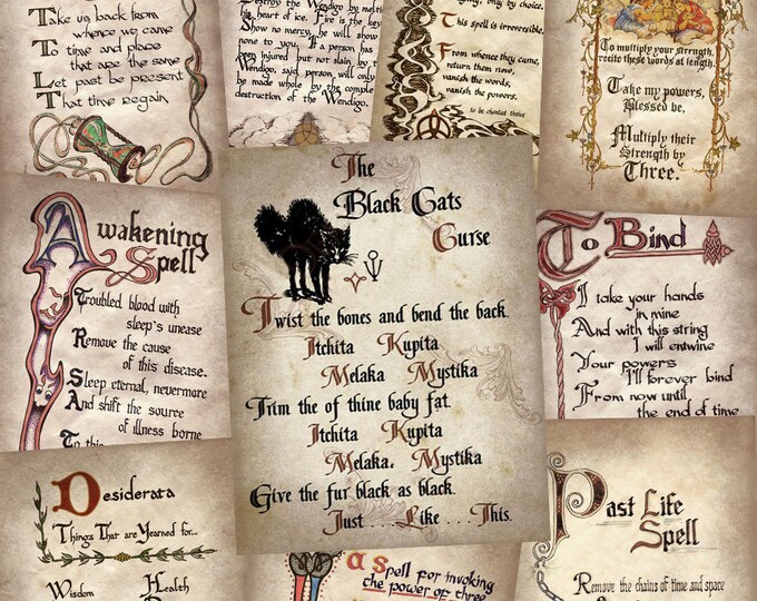 Practical Magic Spellbook Replica Pages Volumes I, II & III ~ for Book ...