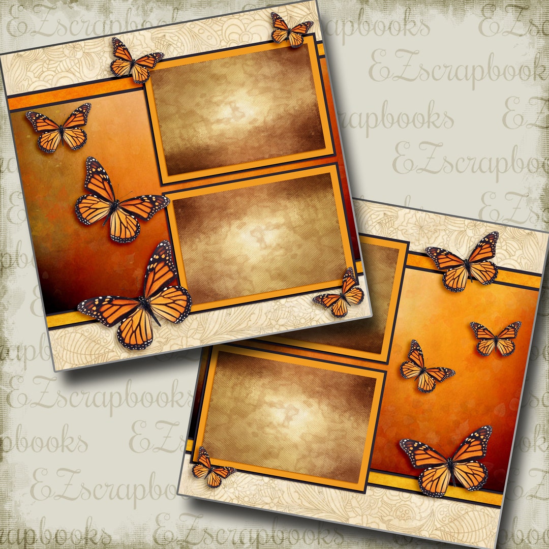 AMBER SPRING - 2 Premade Scrapbook Pages - EZ Layout 2943 - Etsy