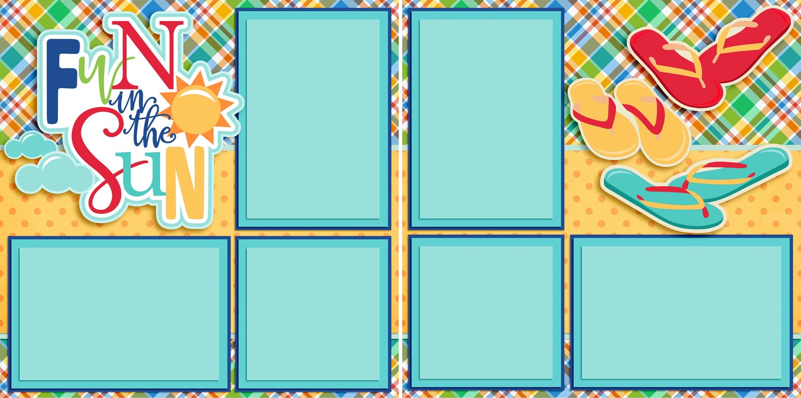 Fun in the Sun 2 Premade Scrapbook Pages EZ Layout 3370 - Etsy