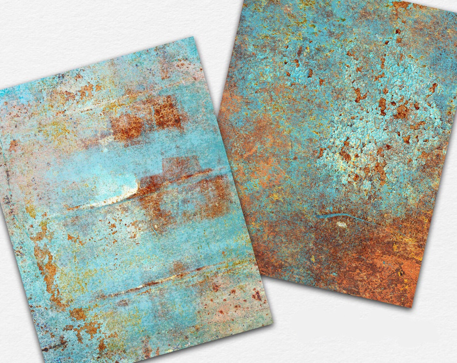 Turquoise Blue Rust Paper Pack 7458 - Etsy