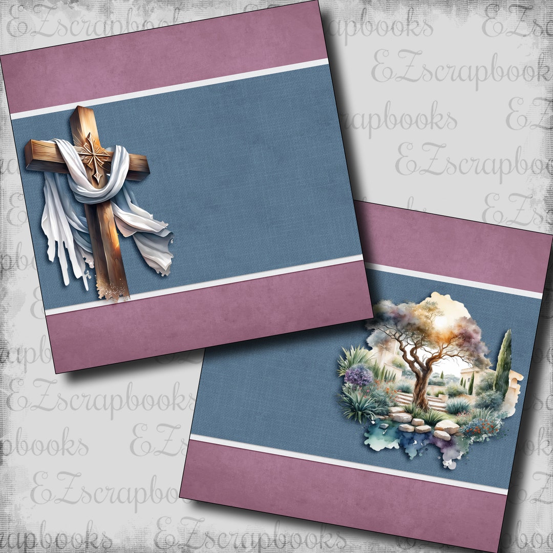 The Cross NPM - 2 Premade Scrapbook Pages - EZ Layout 24-301 - Etsy
