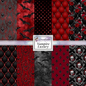Vampire Luxury Halloween - 12X12 Paper Pack - 24-8006 - Etsy