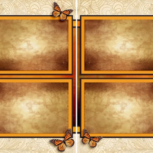 AMBER SPRING - 2 Premade Scrapbook Pages - EZ Layout 2943 - Etsy