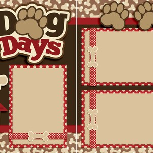 Dog Days - Dog - 2 Premade Scrapbook Pages - EZ Layout 5510 - Etsy