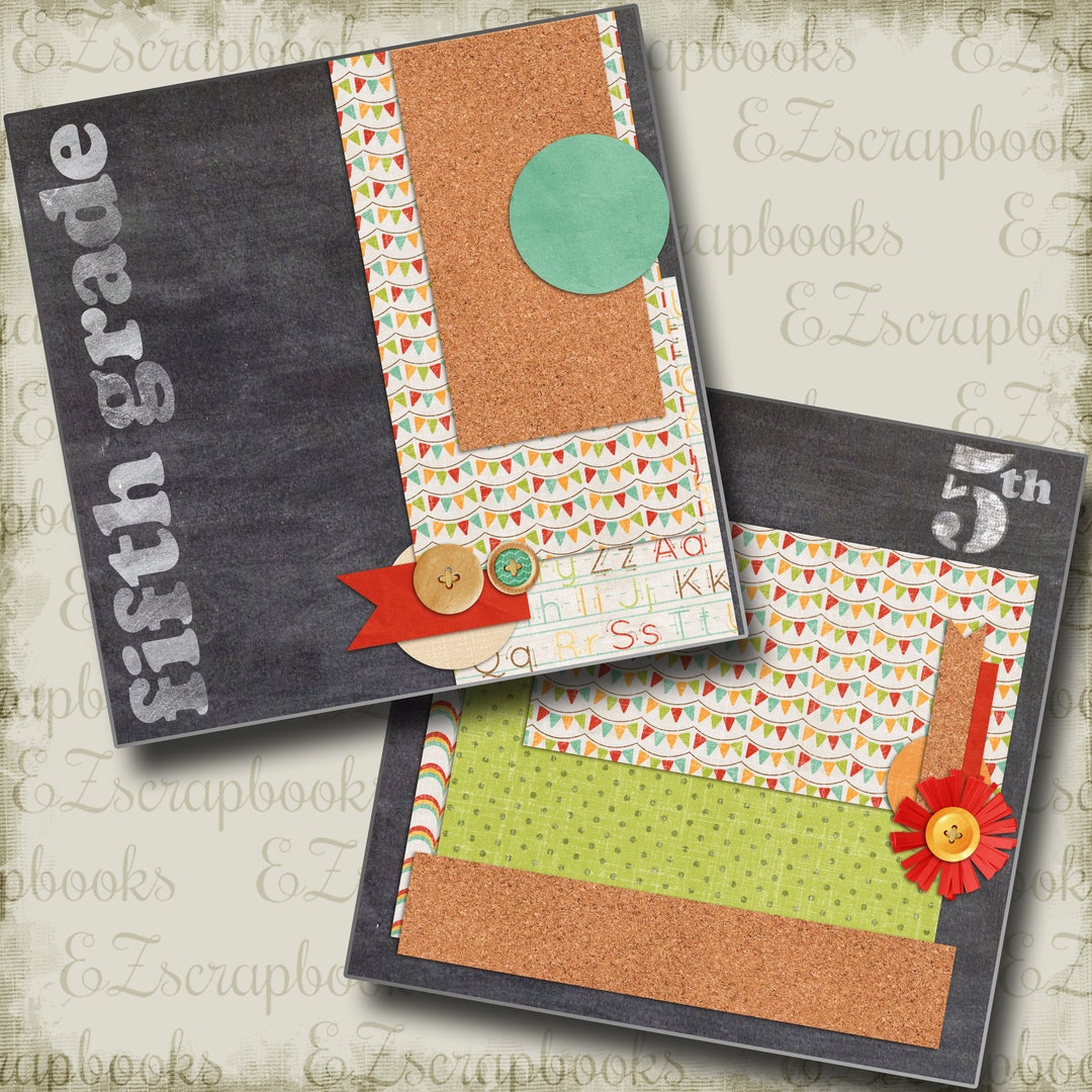 Fifth Grade NPM - School - 2 Premade Printed Scrapbook Pages - EZ ...