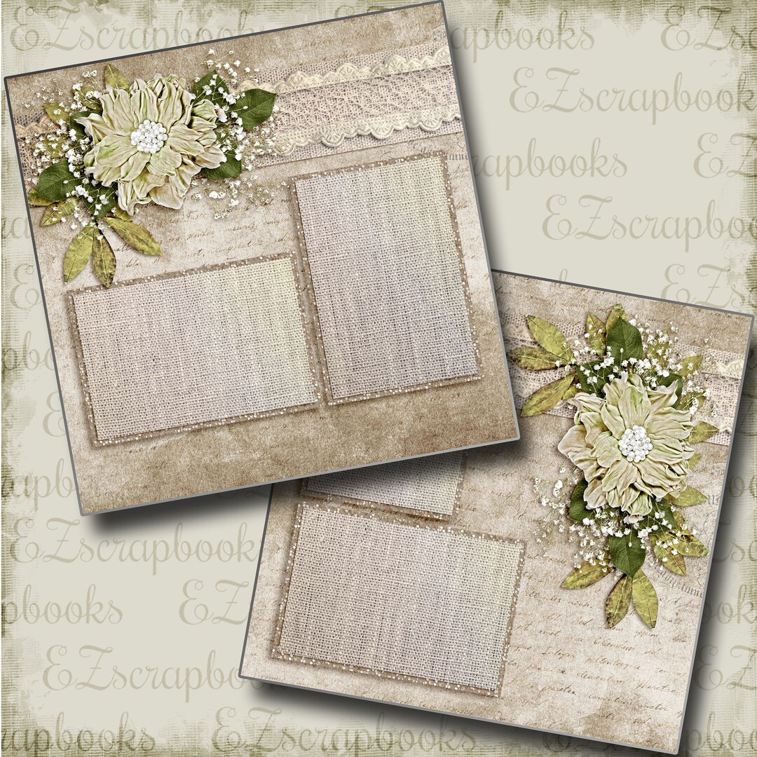 Love Letters 2 - 2 Premade Scrapbook Pages - EZ Layout 3722 - Etsy